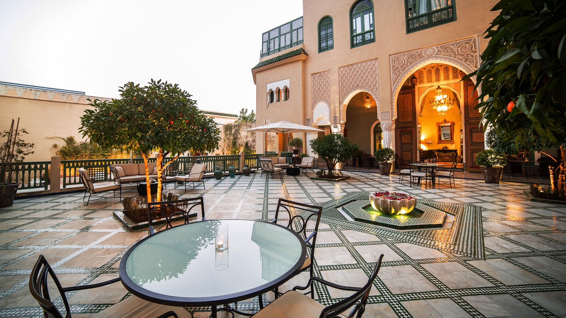 The Tea Room Grand Patio & Pool of the Palais Faraj